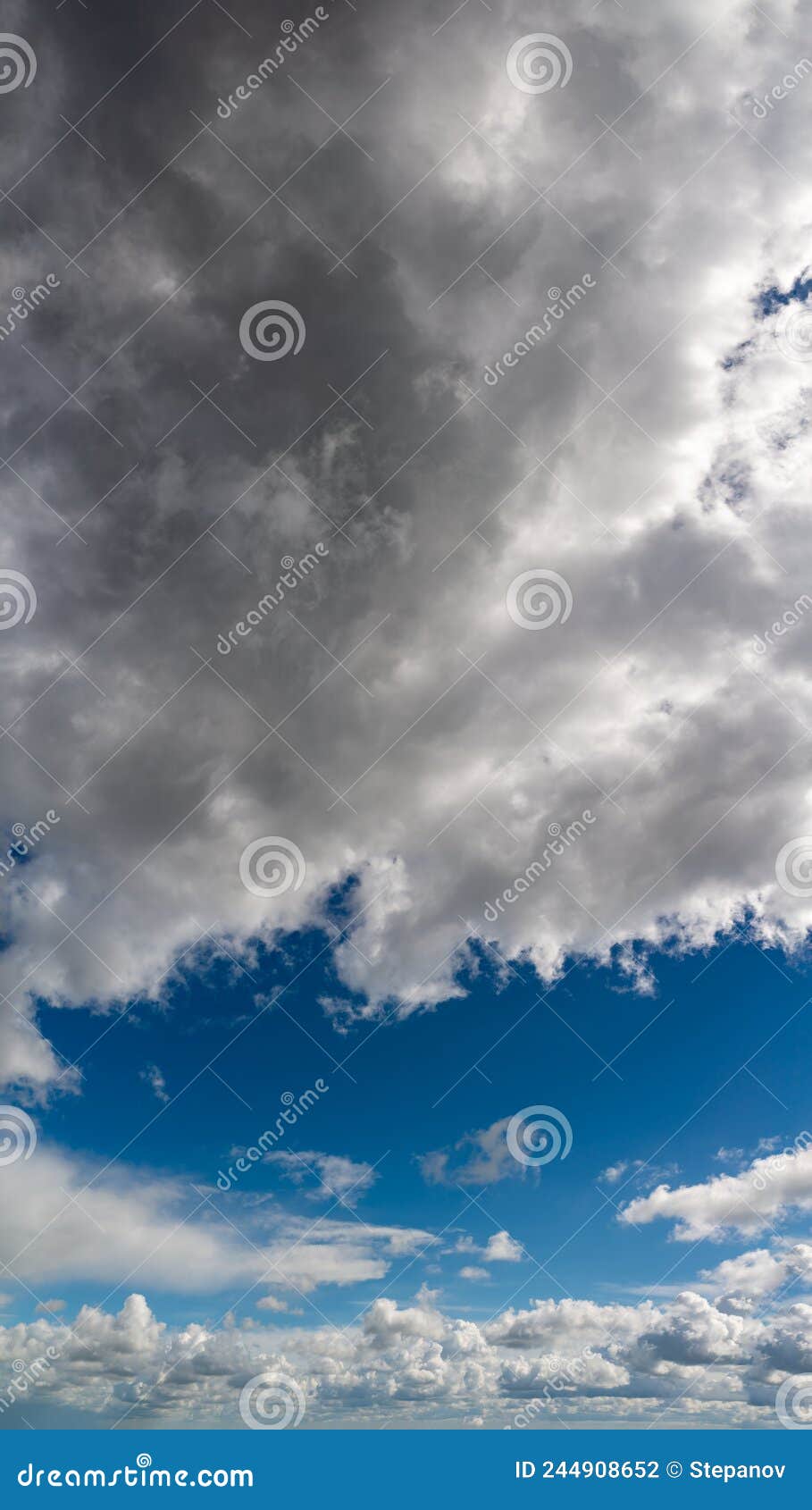Fantastic Soft Thunderclouds, Sky Panorama Stock Photo - Image of high ...