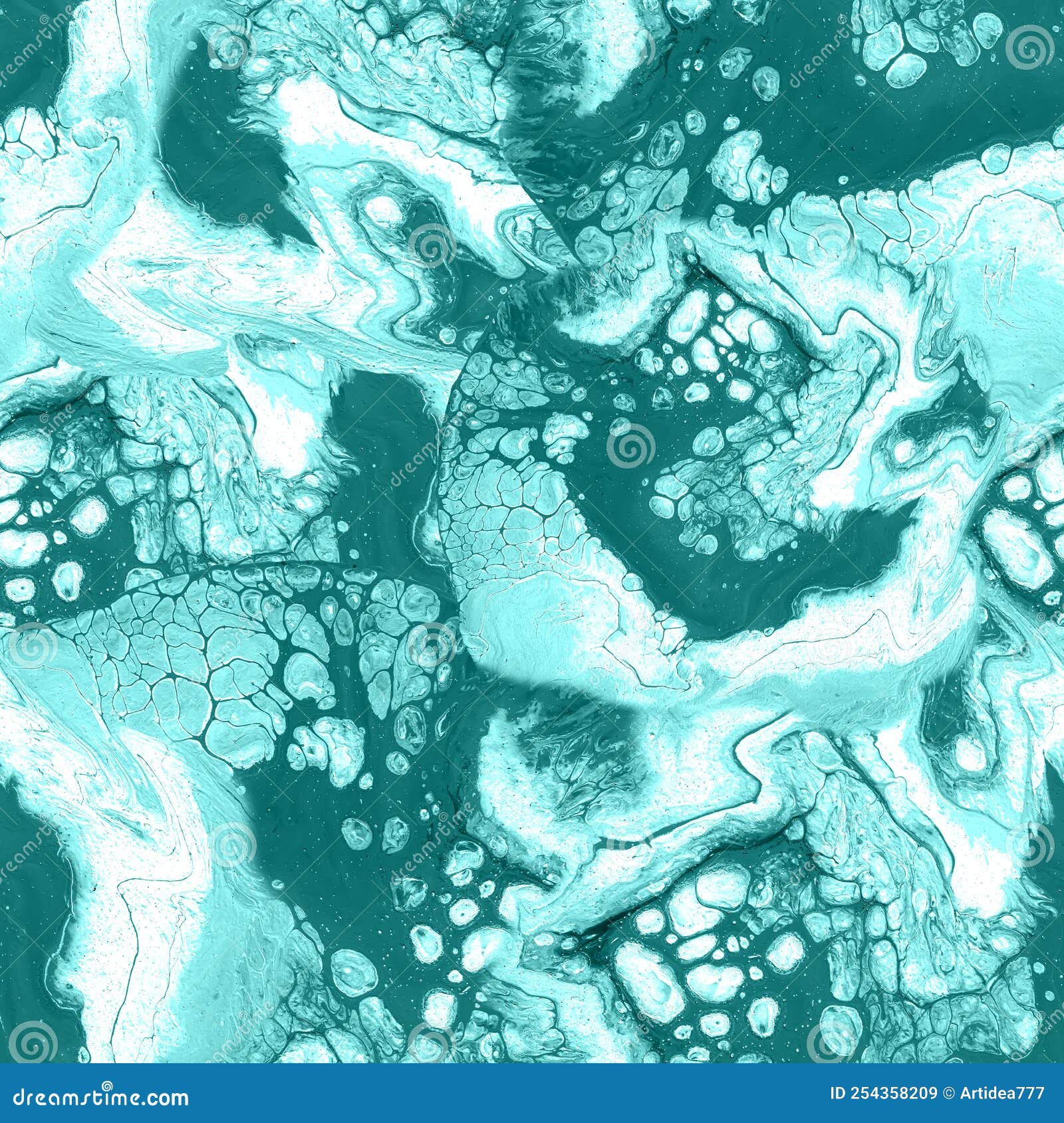 Fantastic Spotted Seamless Pattern with Liquid Strokes and Spots. Stock ...