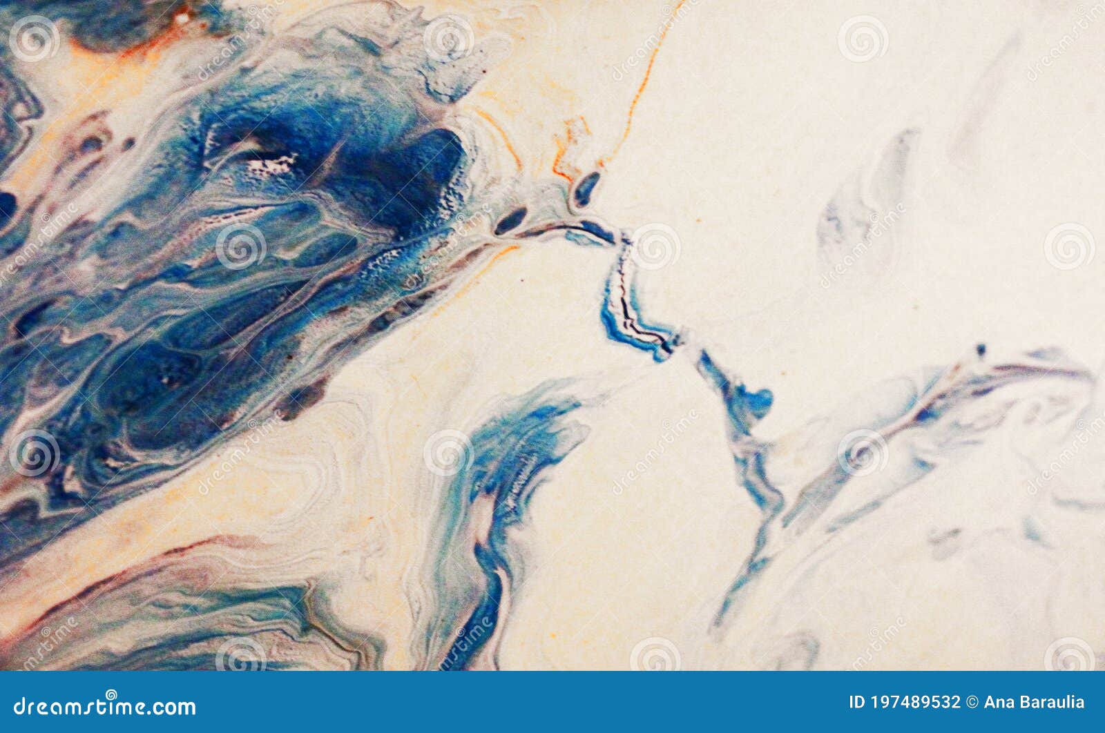 Fantastic Structure of Colorful Waves. Acrylic Paints Pigments ...