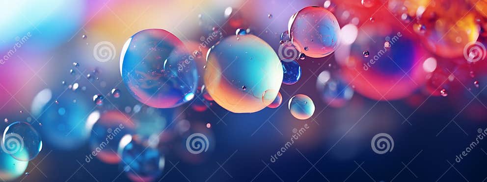 Fantastic Structure of Multi-colored Bubbles. Stock Image - Image of ...