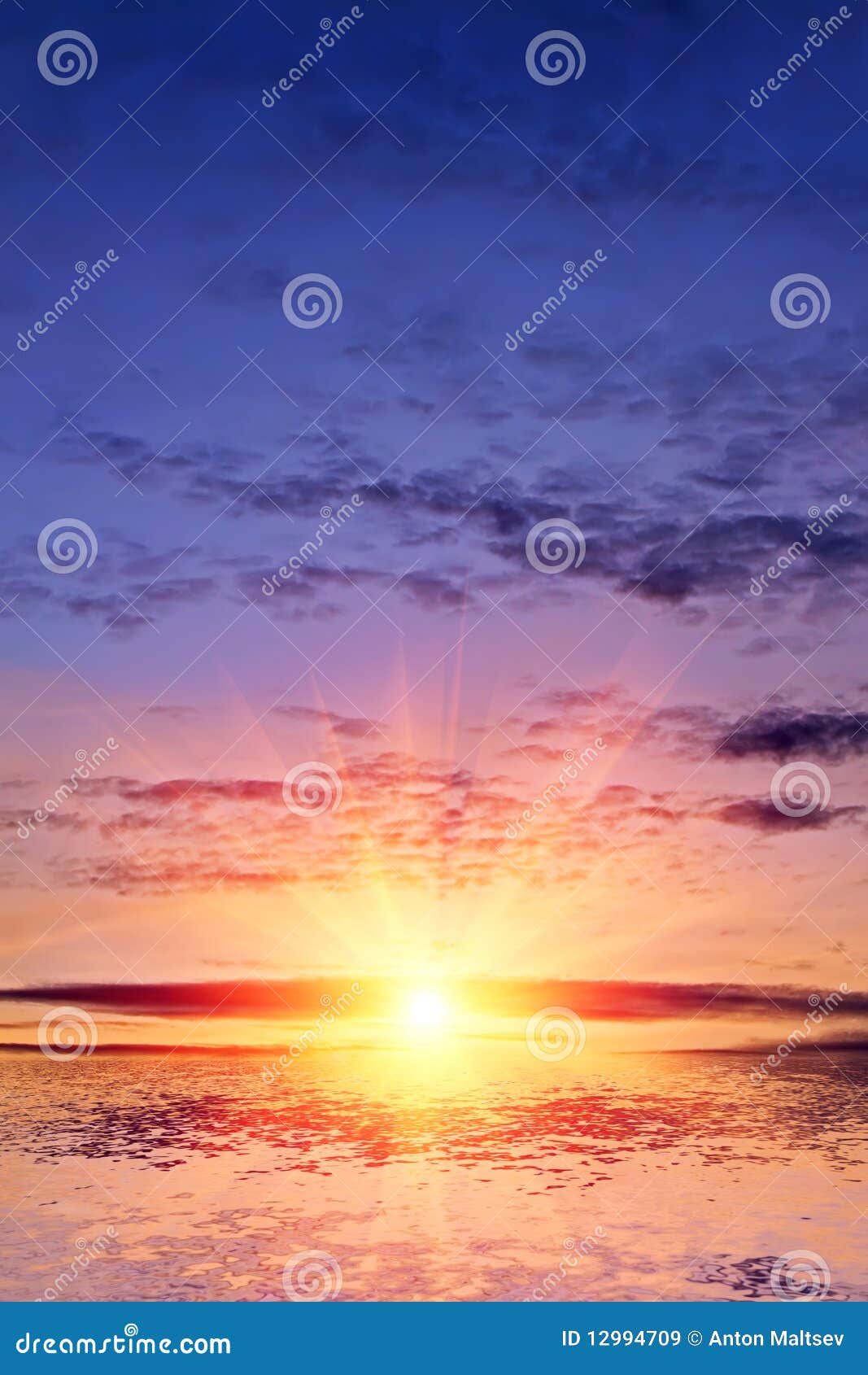 Fantastic sunset stock image. Image of outdoor, landscape - 12994709