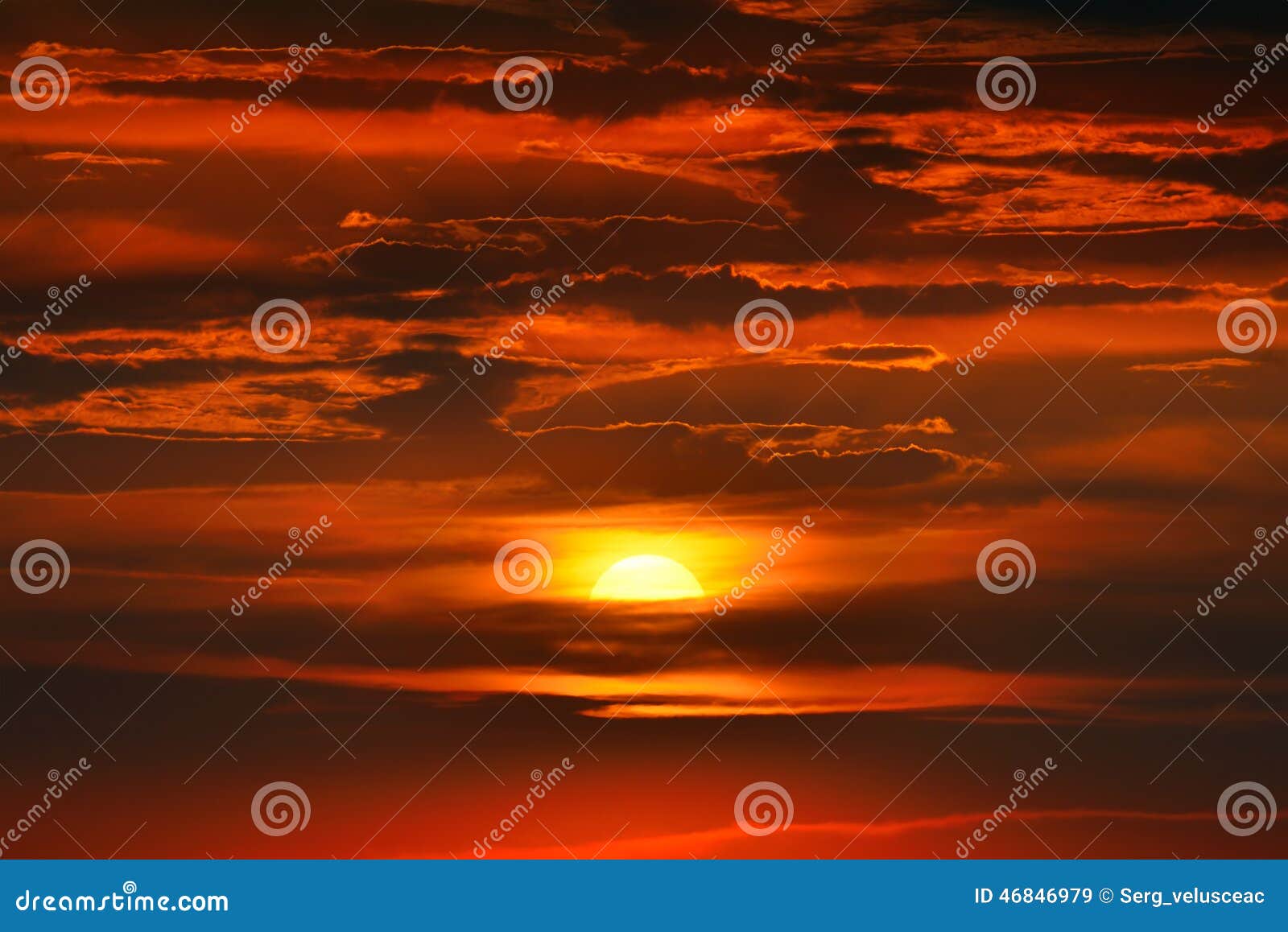 Fantastic sunset stock image. Image of evening, nature - 46846979