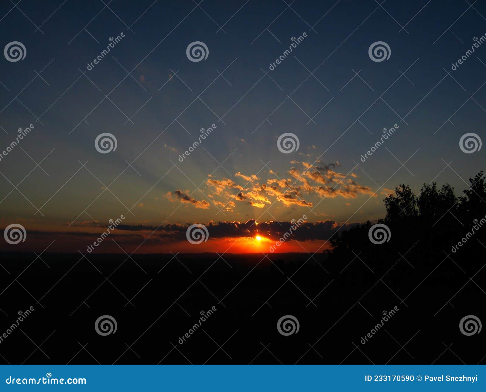 Fantastic Sunset Looking Like Red Eye Stock Photo - Image of sundown ...
