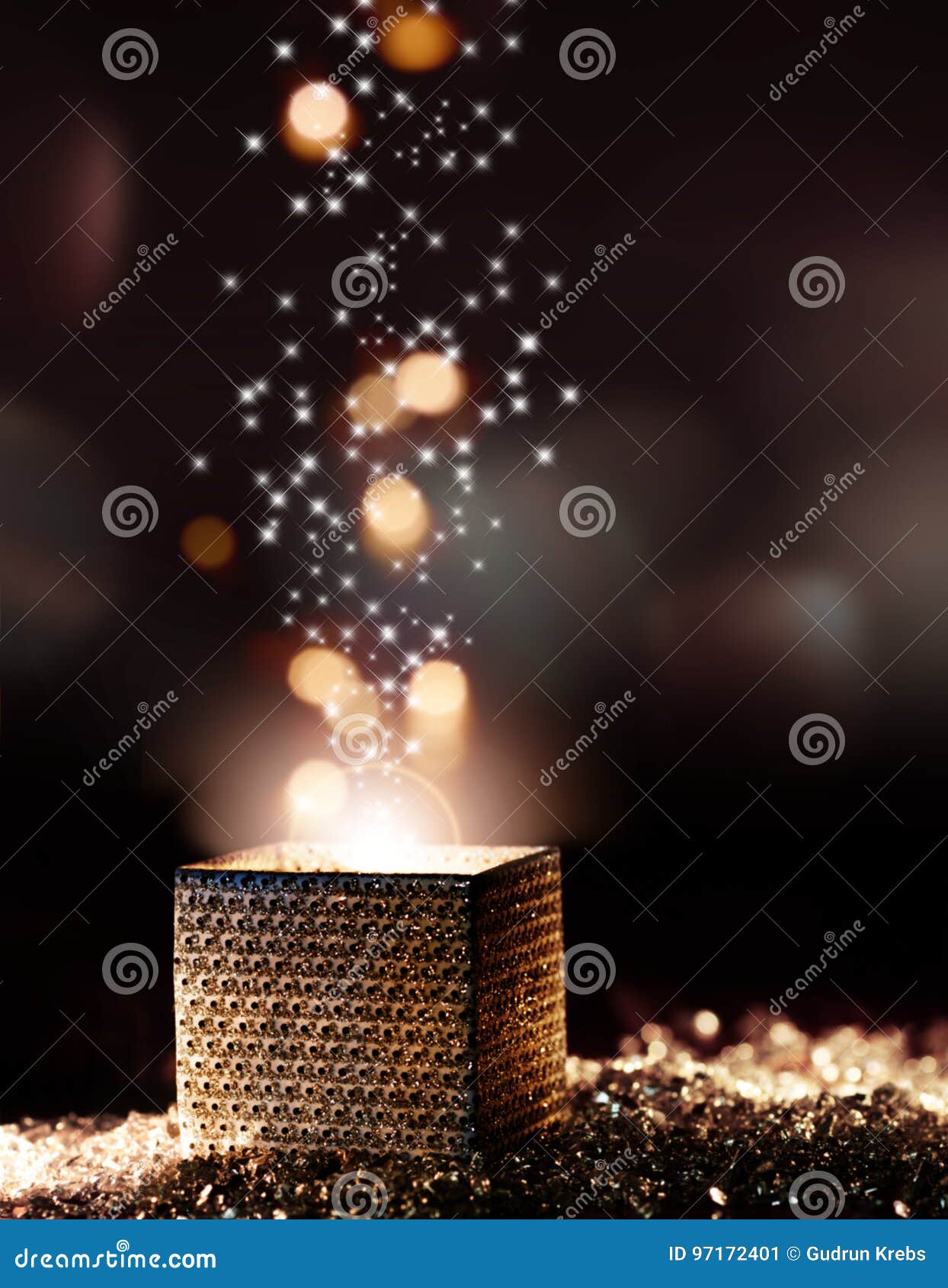 Fantastic Surprise Gift with Magical Effect Stock Image - Image of ...