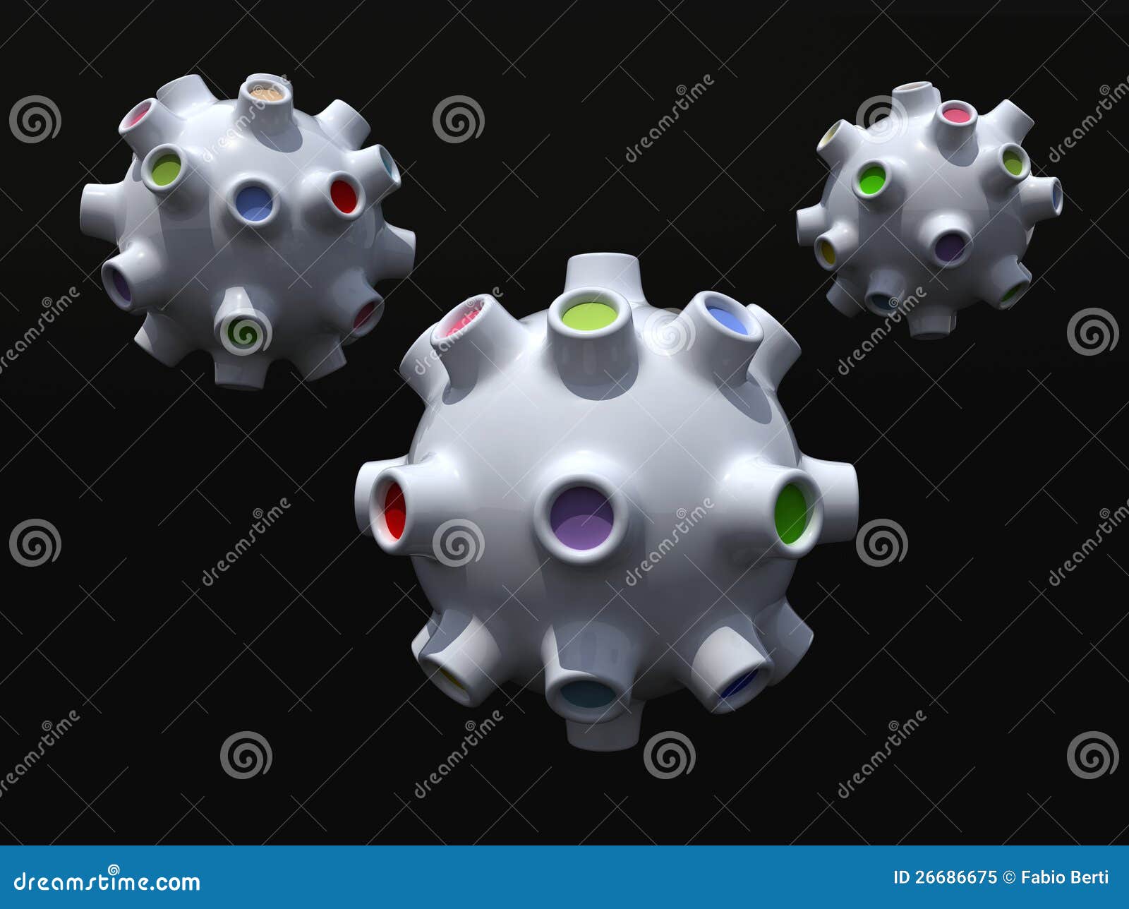 Fantastic Three-dimensional Objects Stock Illustration - Illustration ...