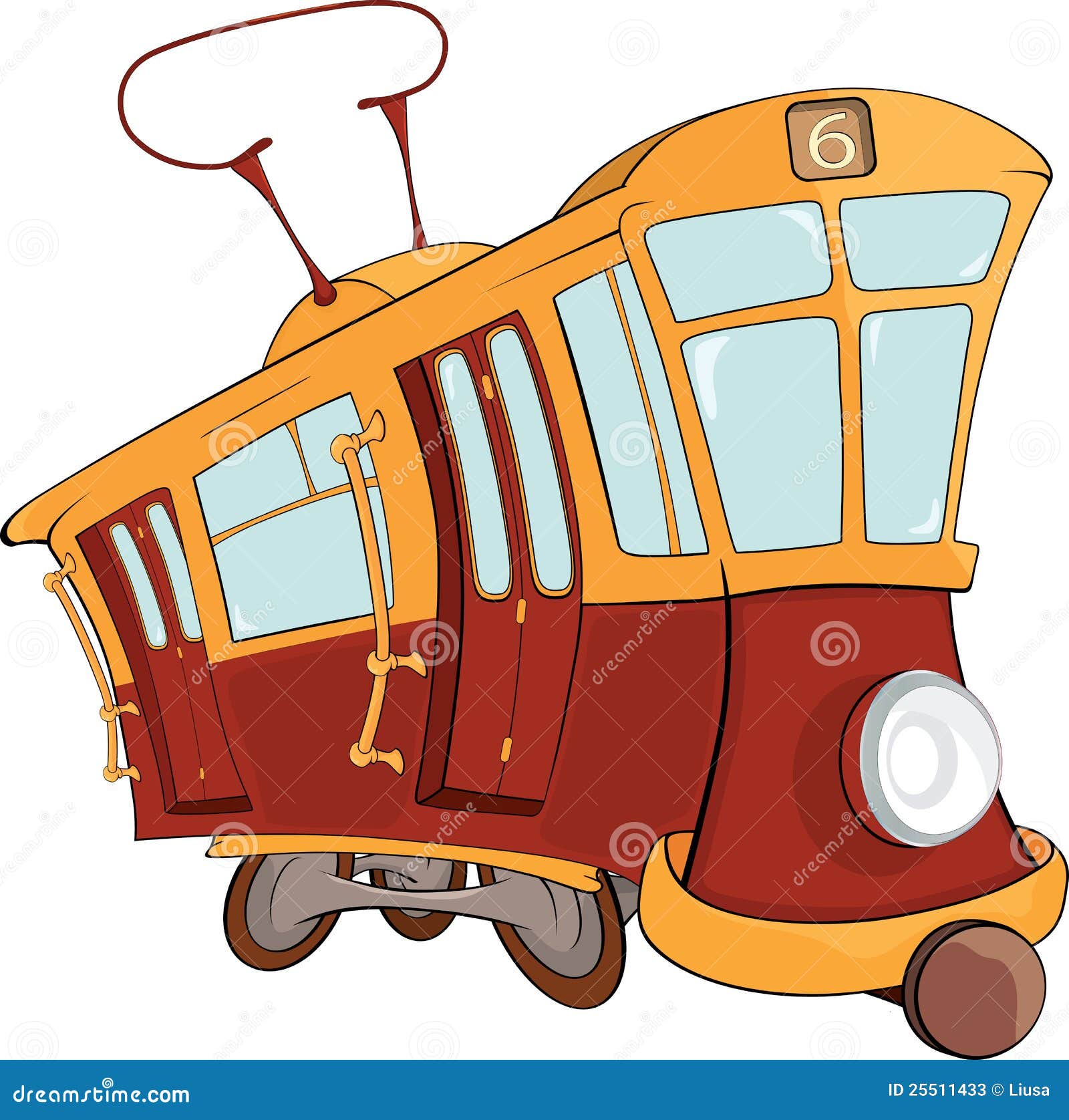 Fantastic Tram Cartoon Vector | CartoonDealer.com #25511433