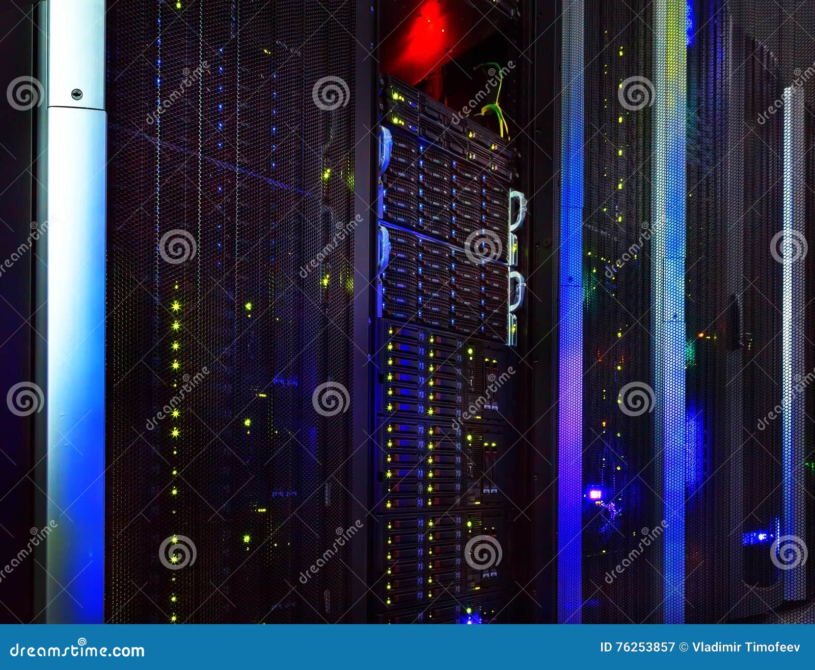 Fantastic View of the Mainframe in the Data Center Rows Stock Image ...