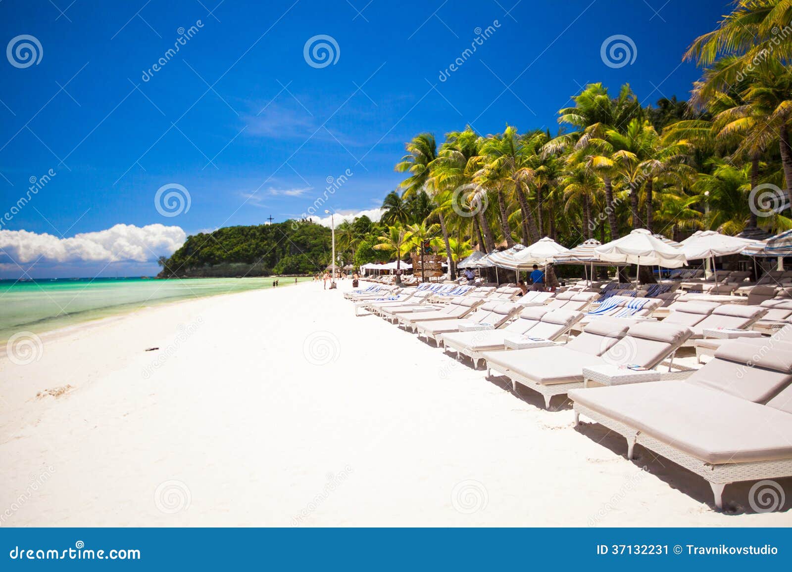 Fantastic View of Nice Tropical Empty Sandy Plage Stock Image - Image ...