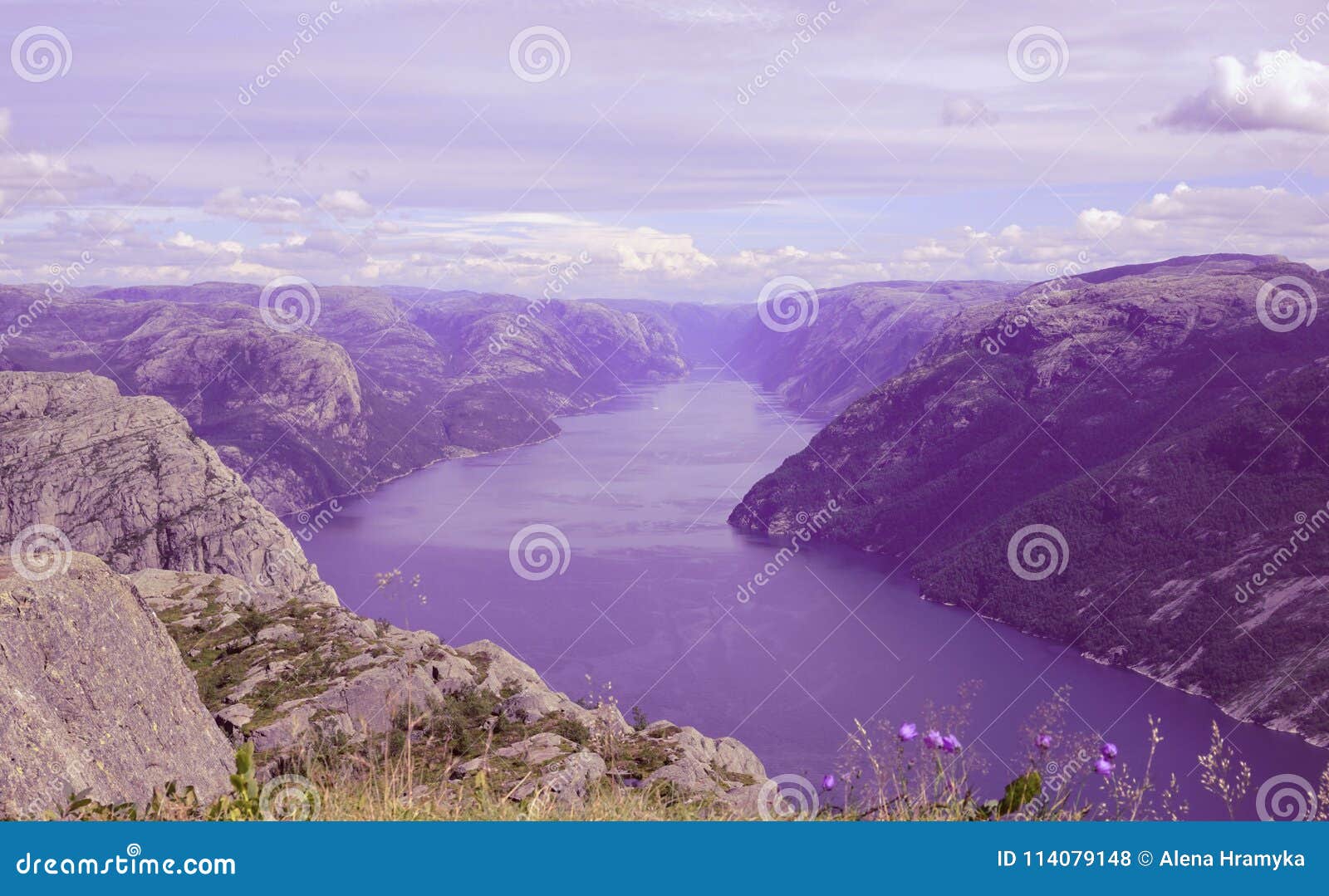 Fantastic View of the Norwegian Fjord Stock Photo - Image of ...