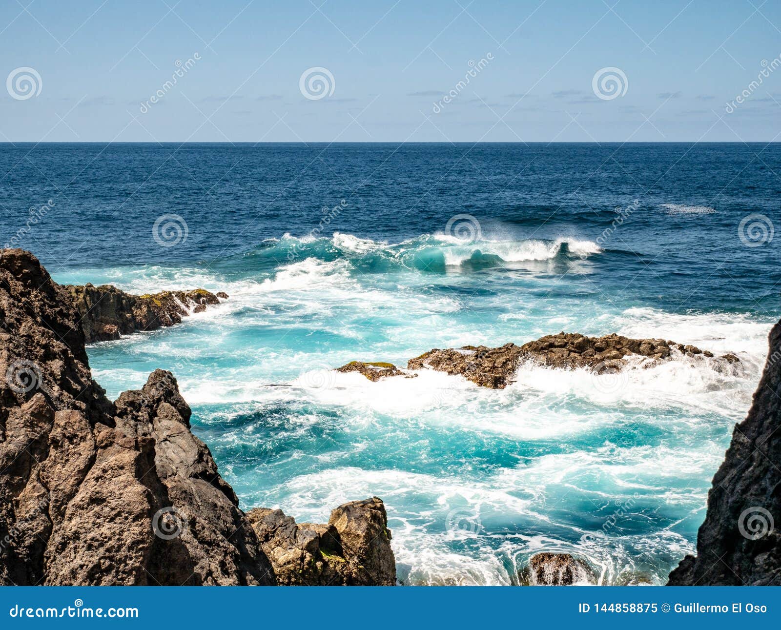 Fantastic View from the Rock in the Sea Stock Image - Image of ...