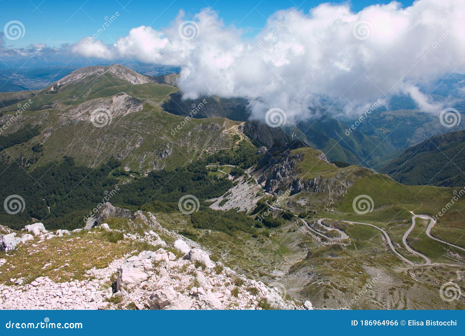 Fantastic View of the Summit of Monte Terminillo during a Spring Day in ...