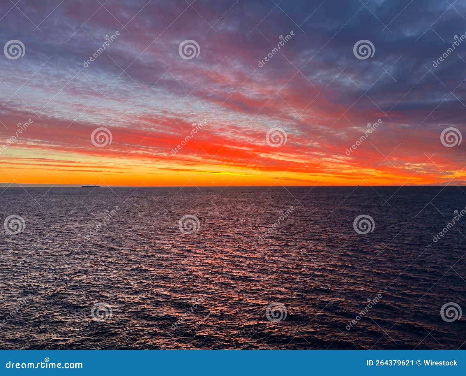 Fantastic View of a Sunset Over the Ocean Stock Image - Image of nature ...