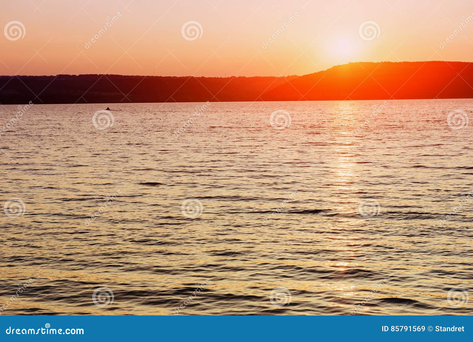 Fantastic Views of the Sea and Sunset. Stock Image - Image of orange ...