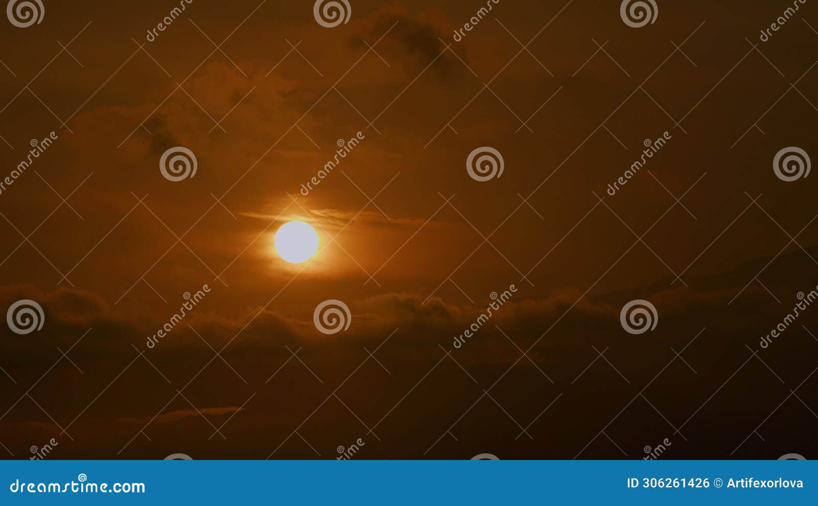 Fantastic Warm Sunrise and Over the Mountain. Range of Mountain and ...