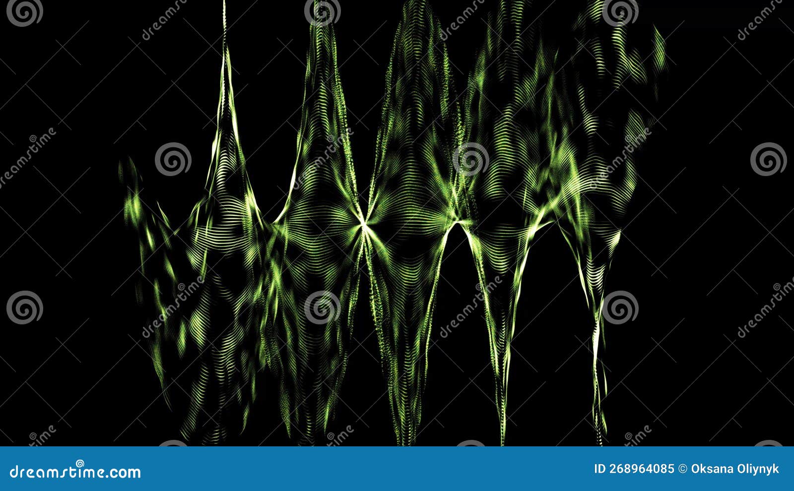 Fantastic Wave Object in Motion and Space for Your Text. 3D Rendering ...