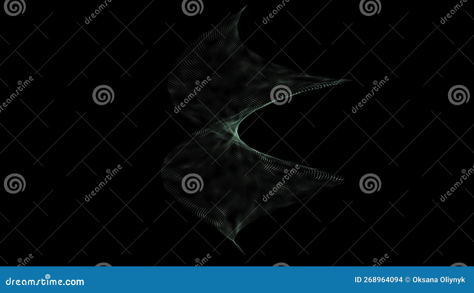 Fantastic Wave Object in Motion and Space for Your Text. 3D Rendering ...