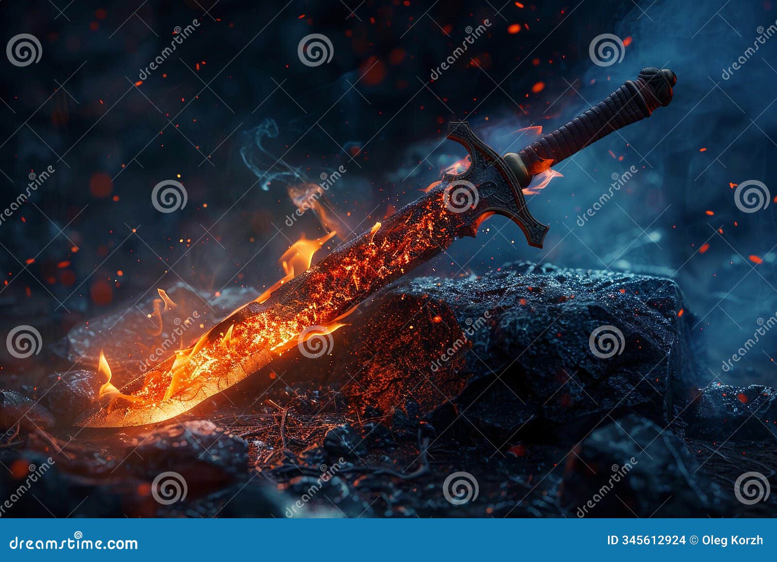 Fantastic Weapon Royal Sword with Handle and Sharp Blade Stock Photo ...