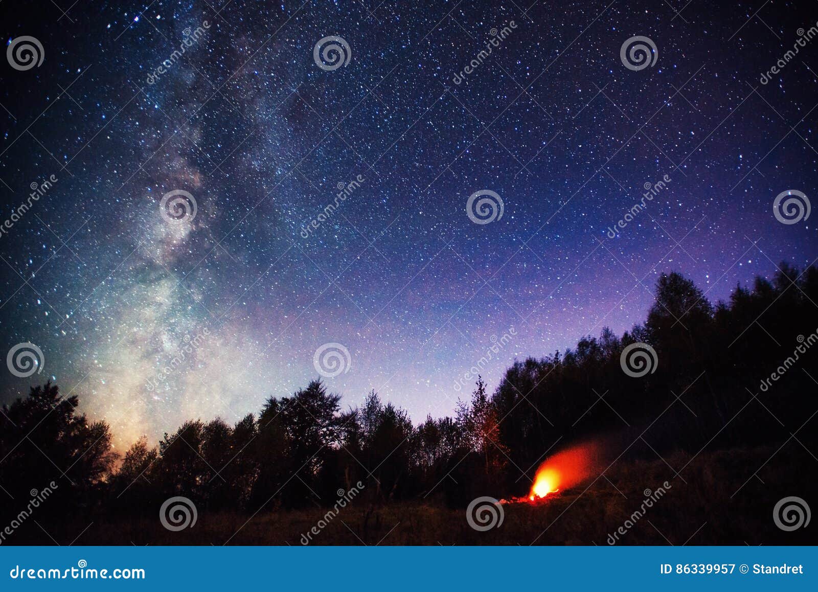 Fantastic Winter Meteor Shower and the Snow-capped Mountains. Stock ...