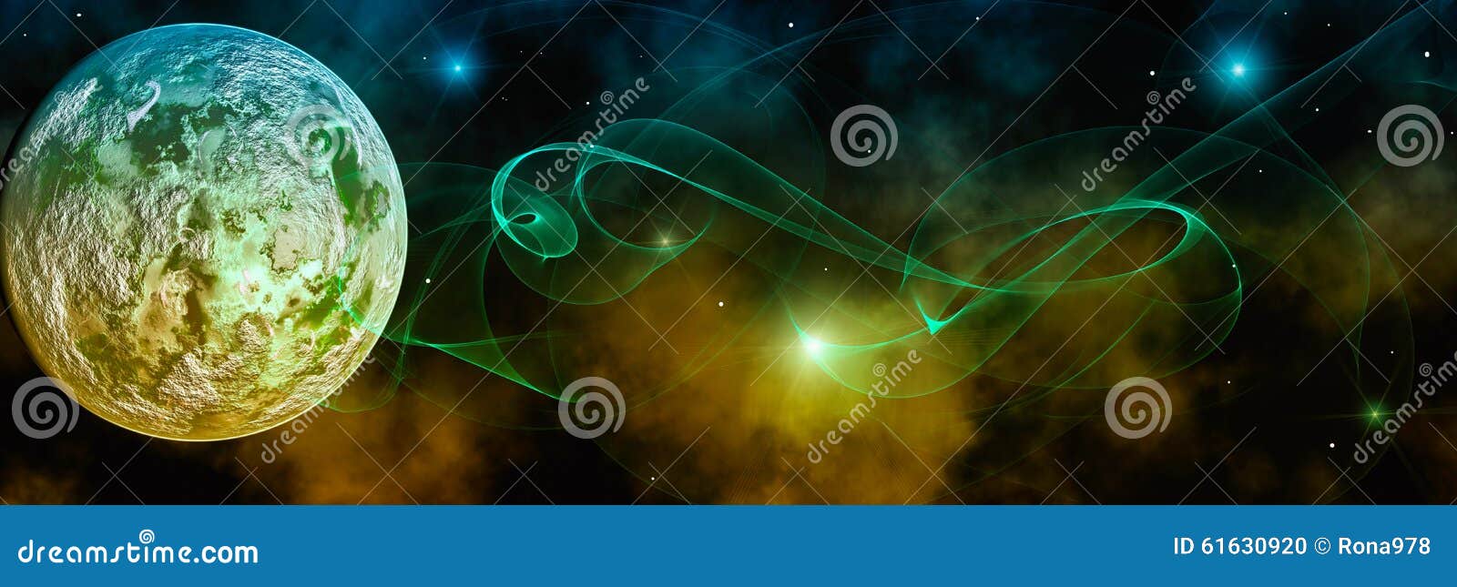 Fantastic worlds stock illustration. Illustration of land - 61630920