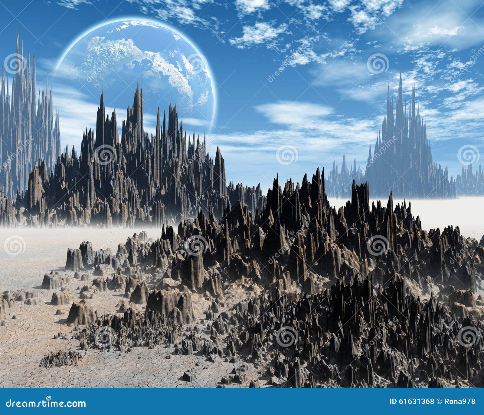 Fantastic worlds stock illustration. Illustration of ecology - 61631368