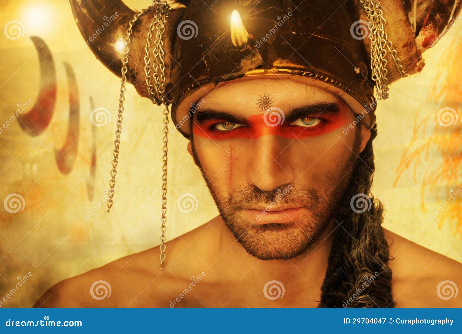 Warrior face stock image. Image of person, fight, powerful - 29704047