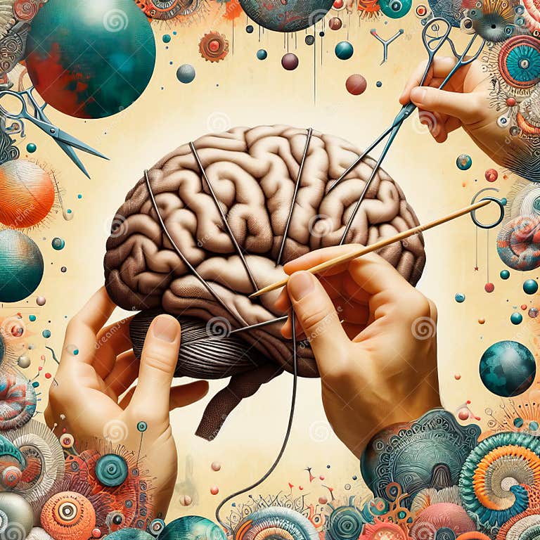 A Surreal Brain Surgery Featuring Intricate Artistic Details and ...