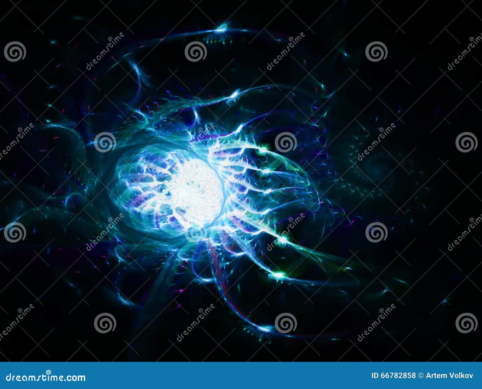 Fantastically Translucent Abstract Space Nebula with a Complex ...