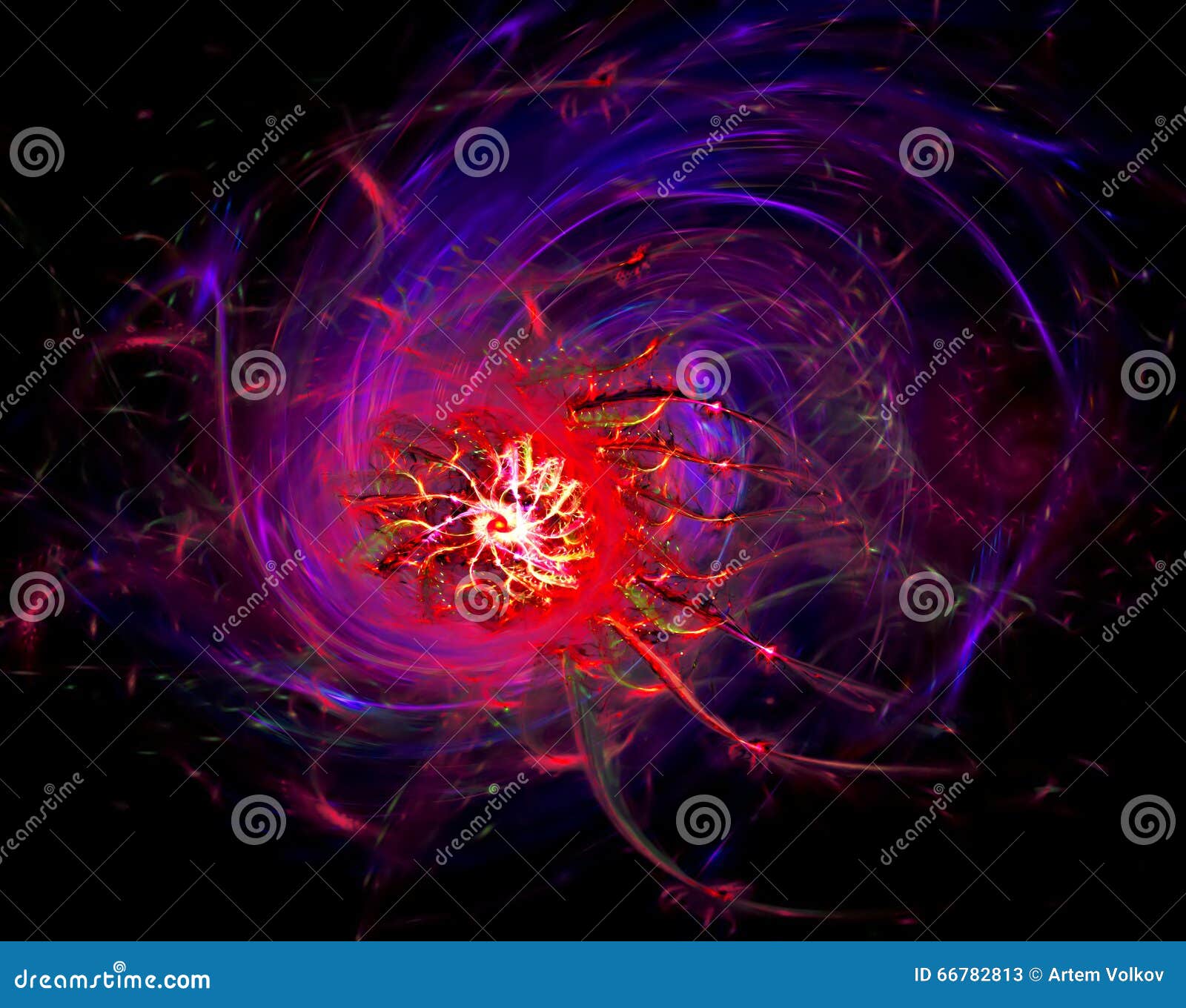 Fantastically Translucent Abstract Space Nebula with a Complex ...