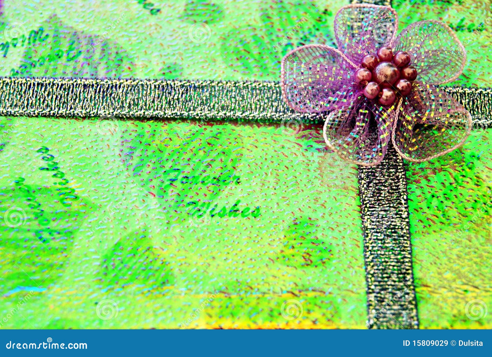 Fantasy stock image. Image of ribbon, green, birthday - 15809029