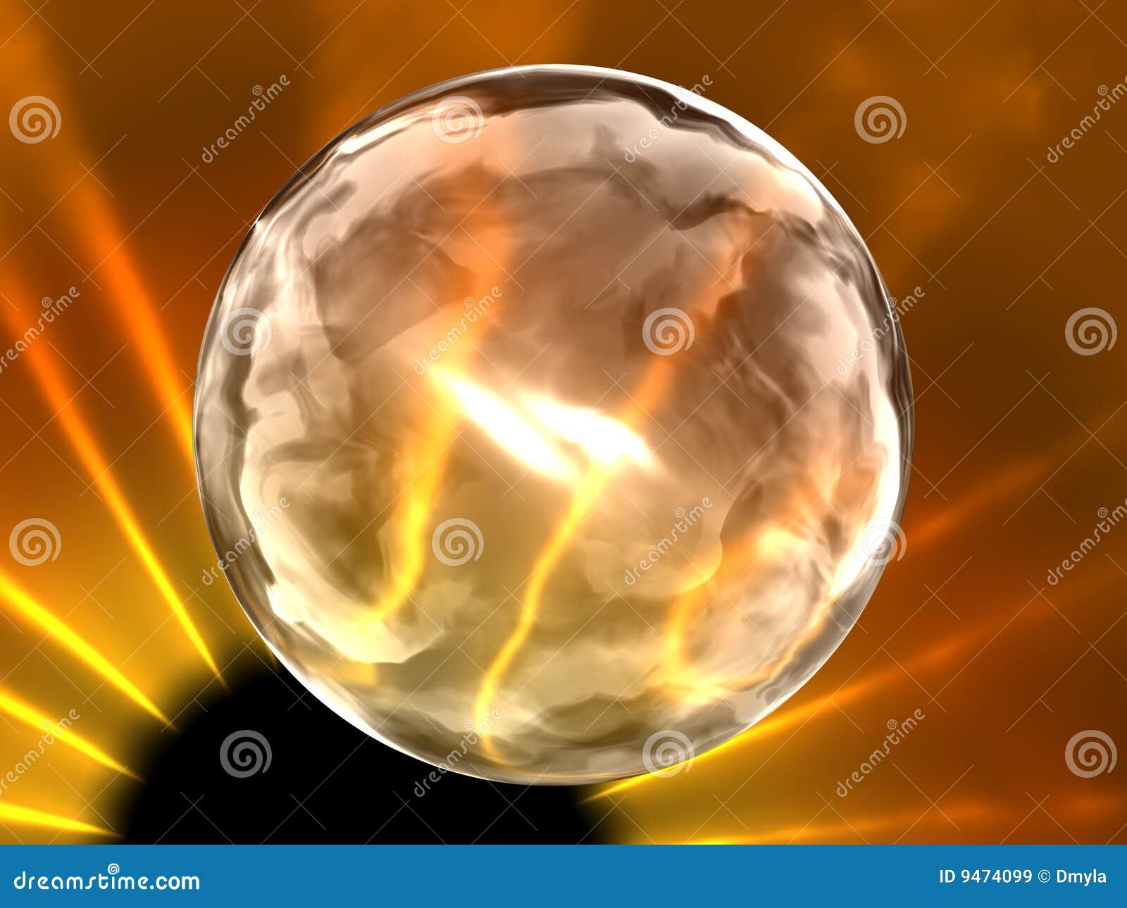 Fantasy stock illustration. Illustration of energy, bulb - 9474099