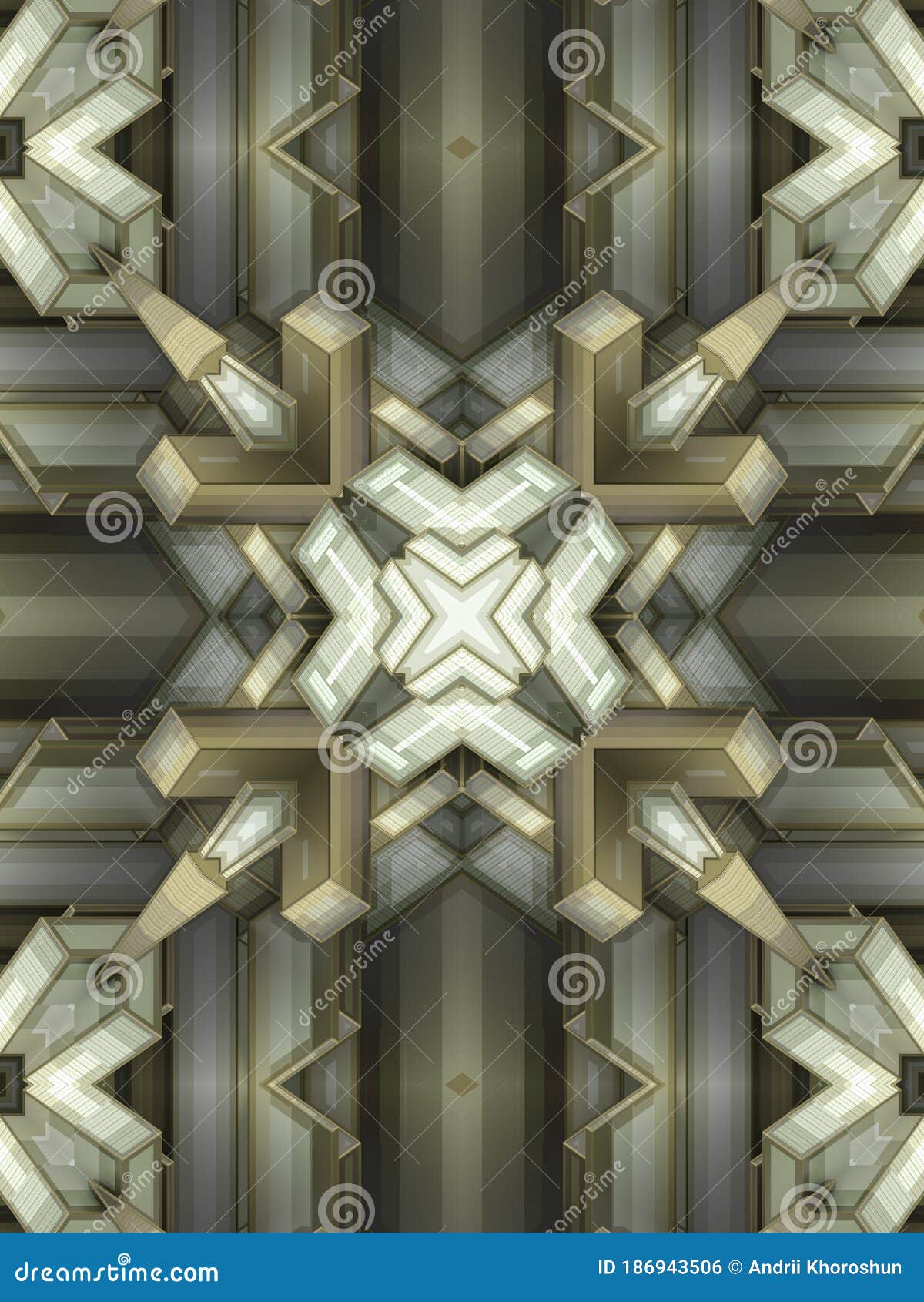 Fantasy Abstract Illustration with 3d Rendering Impossible Architecture ...