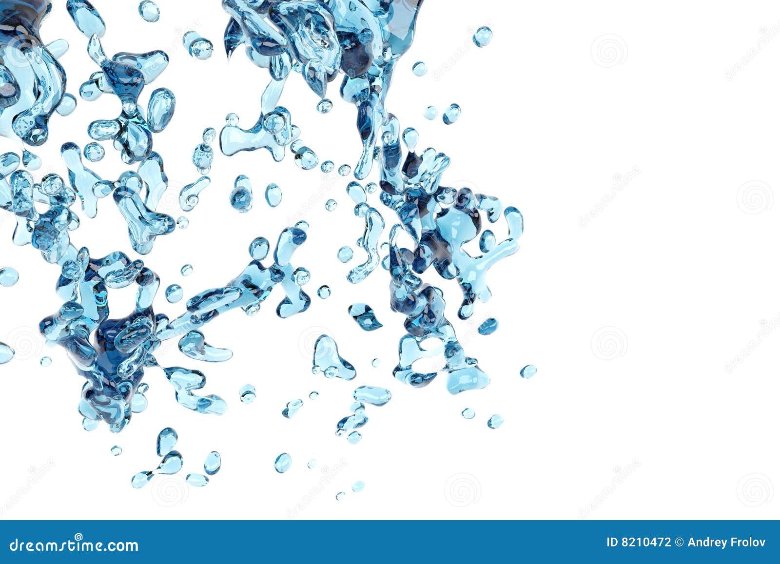 Fantasy Abstract Water Splash and Bubble Liquid Stock Illustration ...