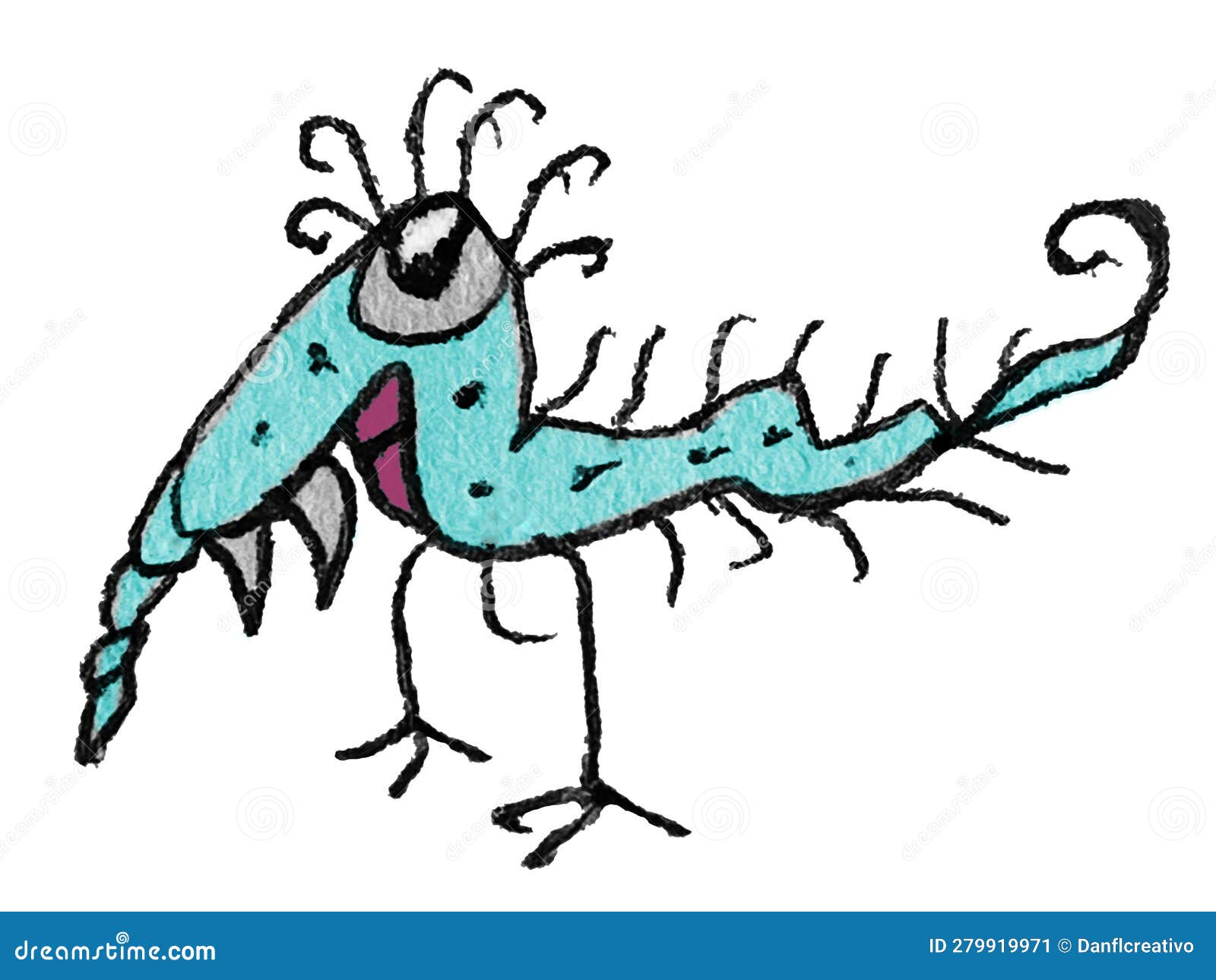 Alien Bird Cartoon Vector | CartoonDealer.com #52680429