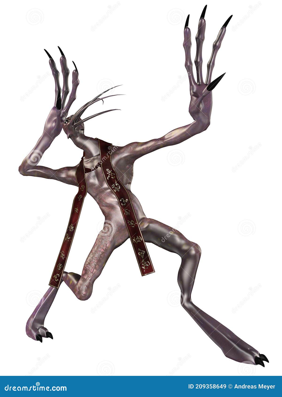 Fantasy alien figure stock illustration. Illustration of monster ...