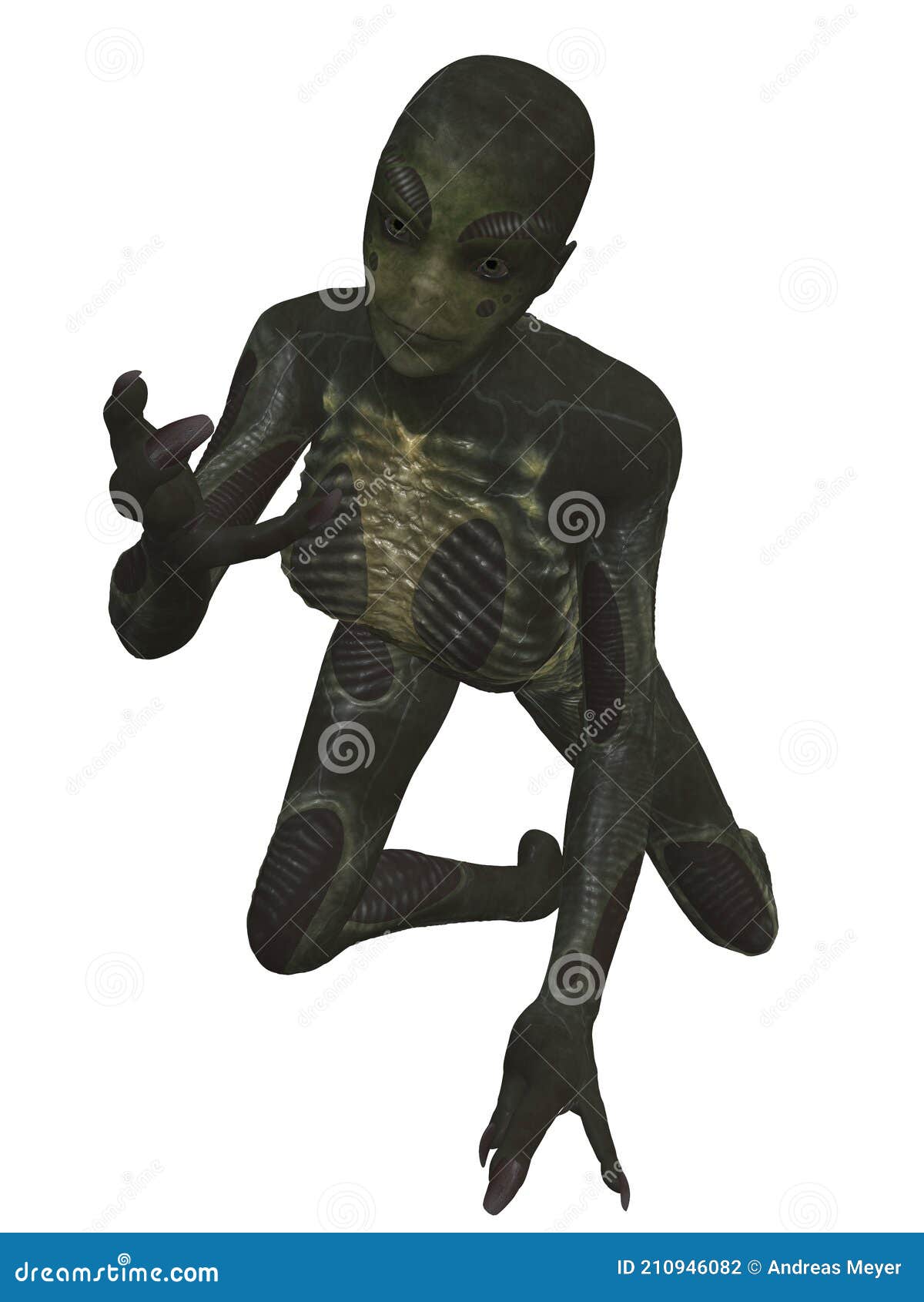 Fantasy alien figure stock illustration. Illustration of scifi - 210946082