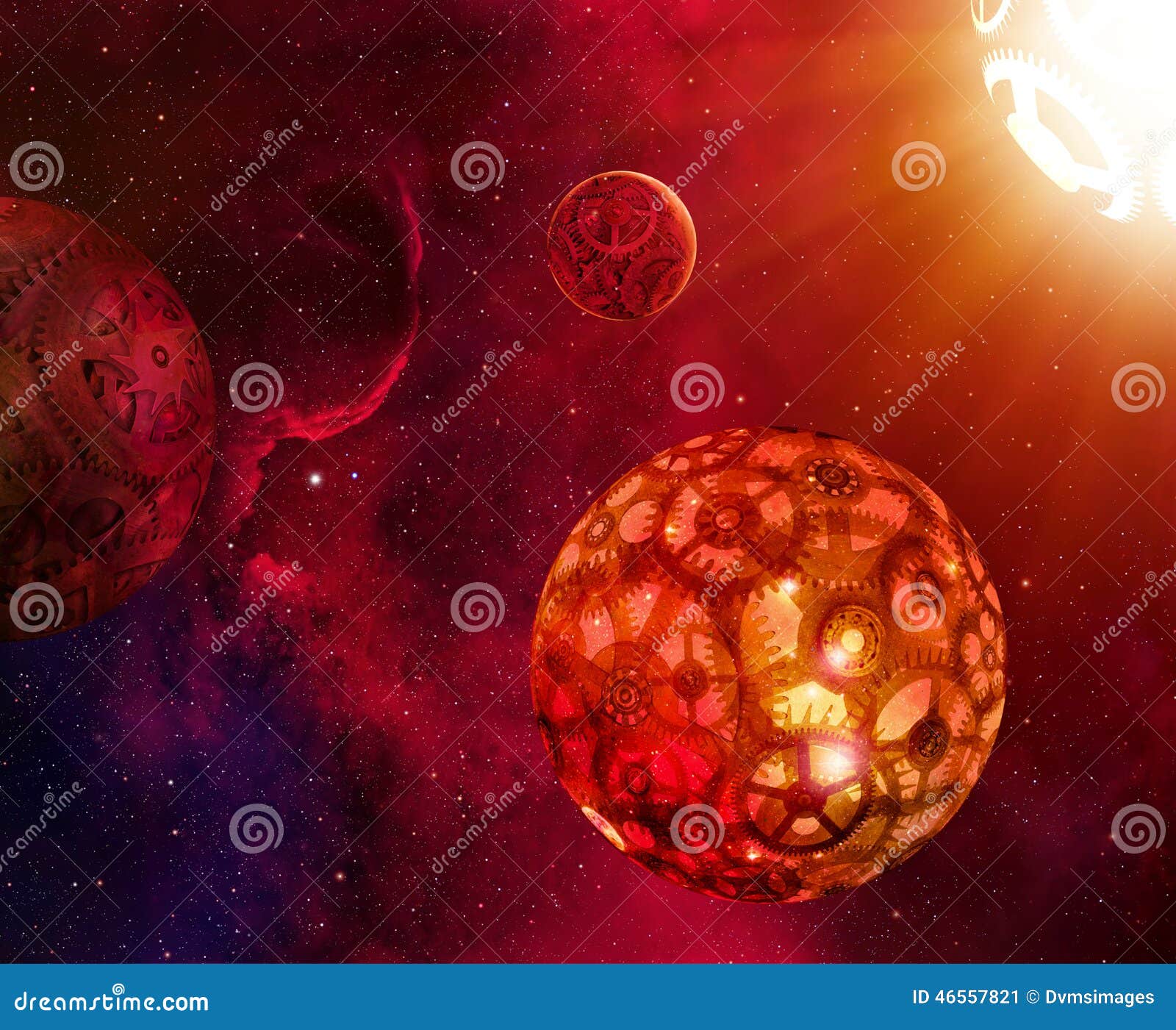 Fantasy Alien Machines stock illustration. Illustration of balls - 46557821