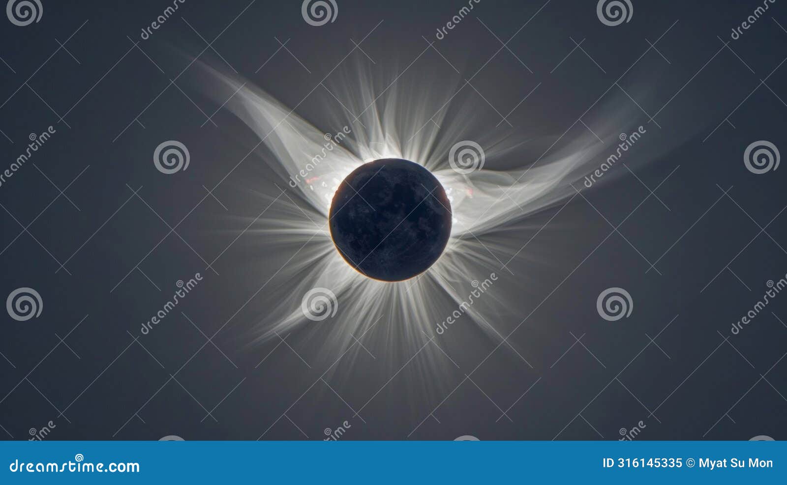 Fantasy Alien Planet. Solar Eclipse Stock Illustration - Illustration ...