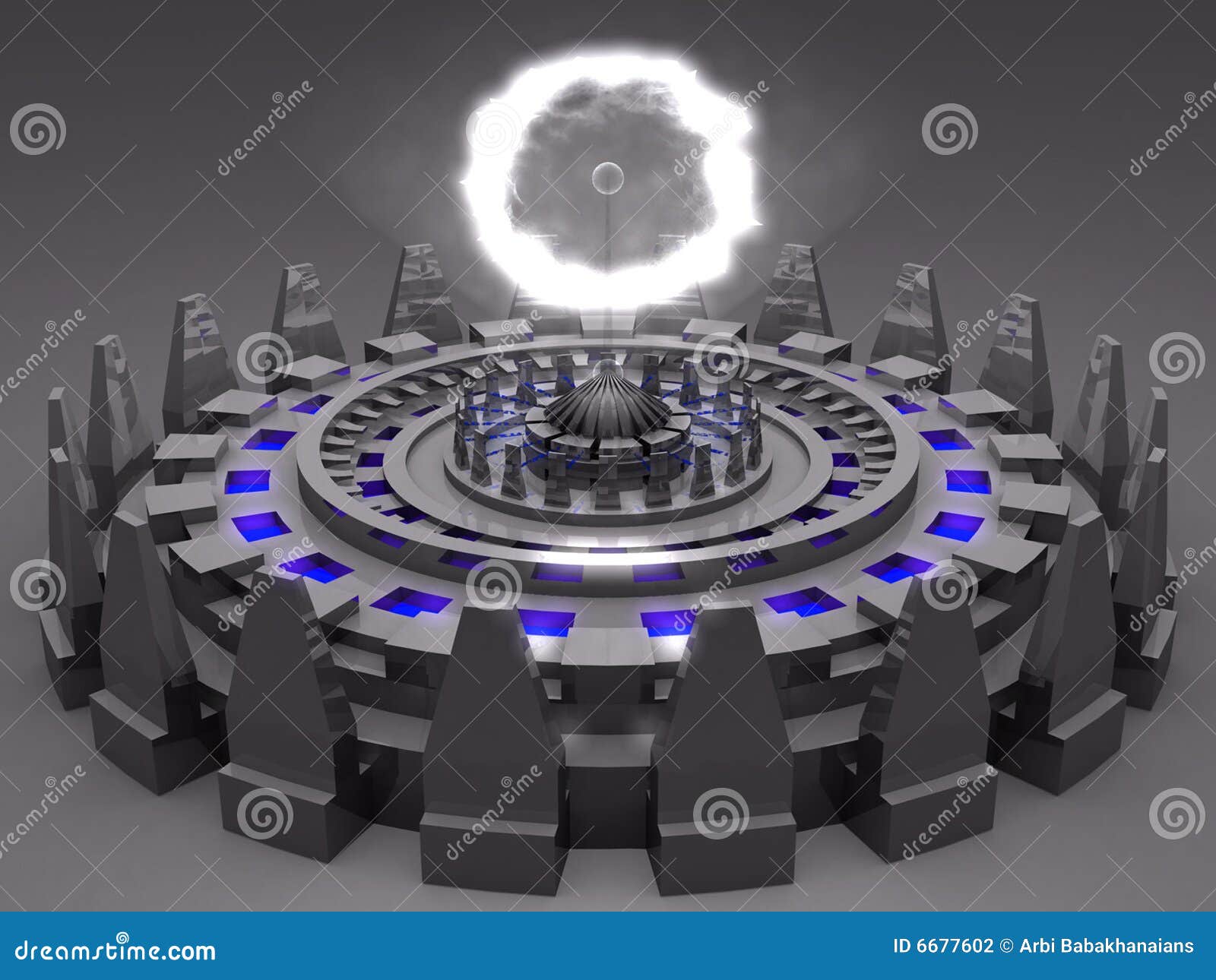 Fantasy Alien Unknown Futuristic Machine in Gray C Stock Illustration ...