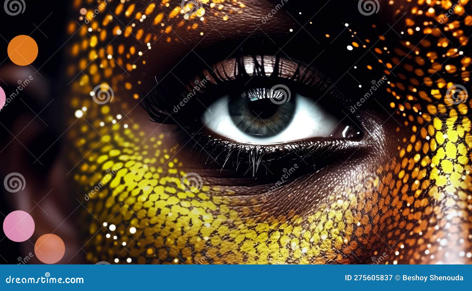 Fantasy All Seeing Eye Galaxy in the Middle Background Stock ...