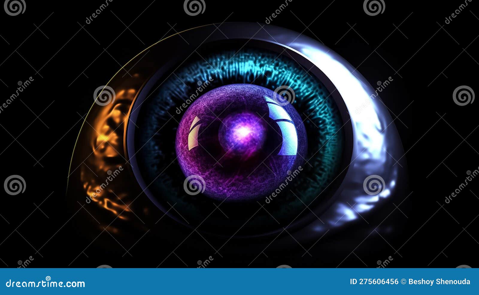 Fantasy All Seeing Eye Galaxy in the Middle Background Stock ...
