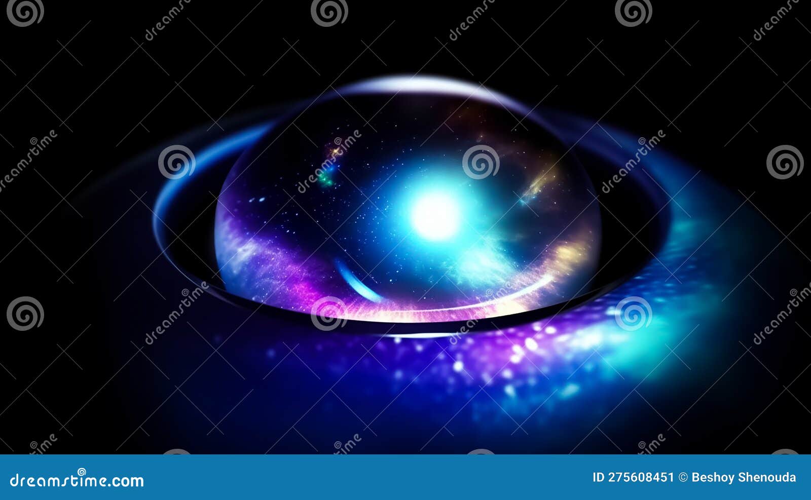 Fantasy All Seeing Eye Galaxy in the Middle Background Stock ...