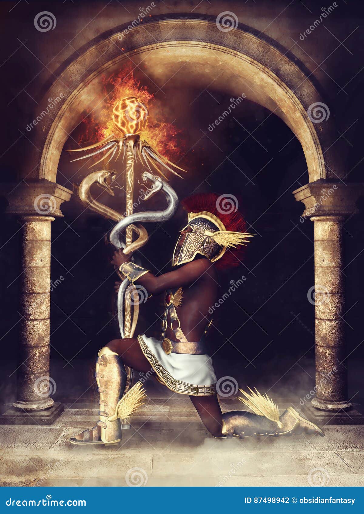 Fantasy ancient priest stock illustration. Illustration of ancient ...