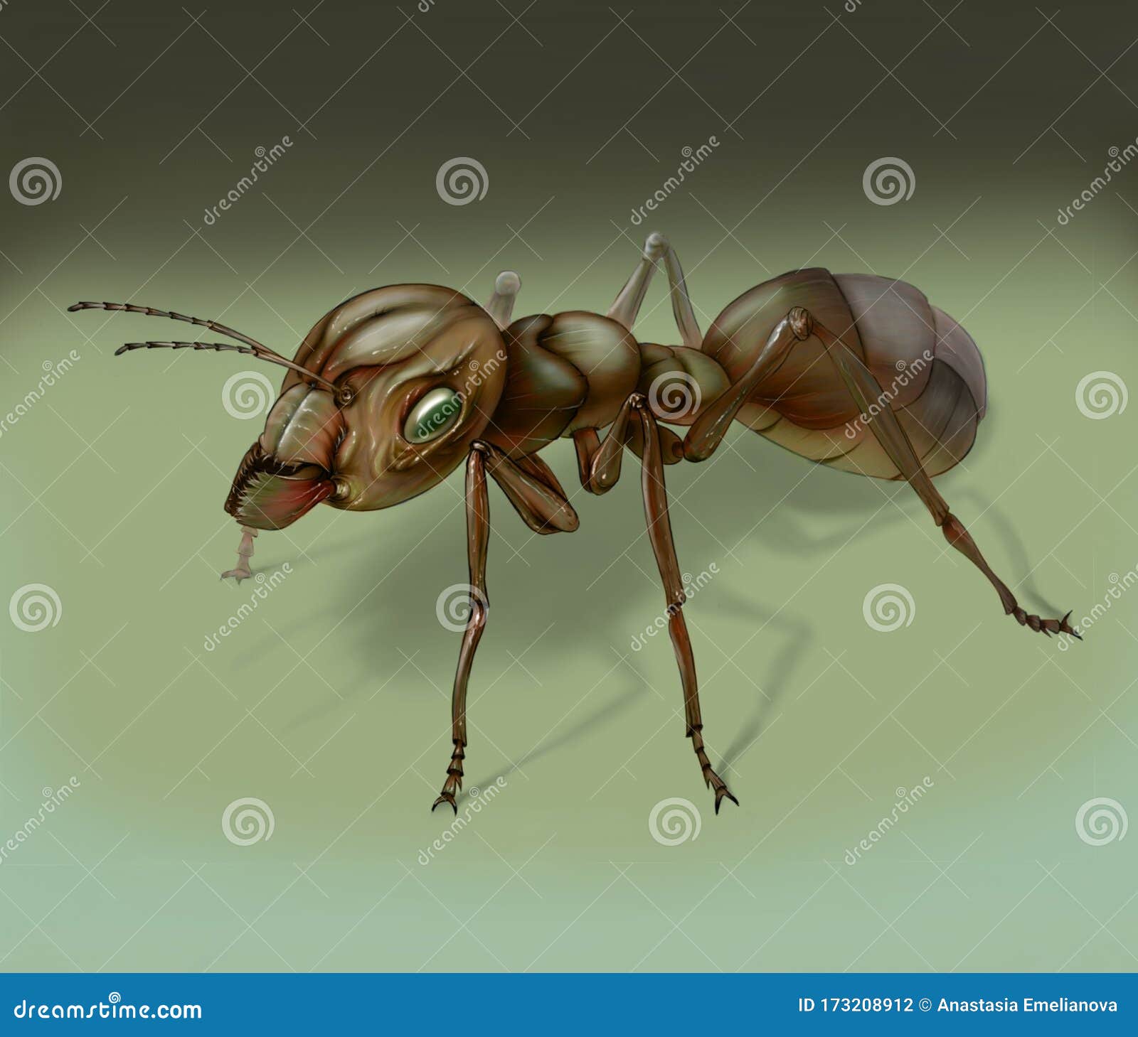 The fantasy ant stock illustration. Illustration of animal - 173208912