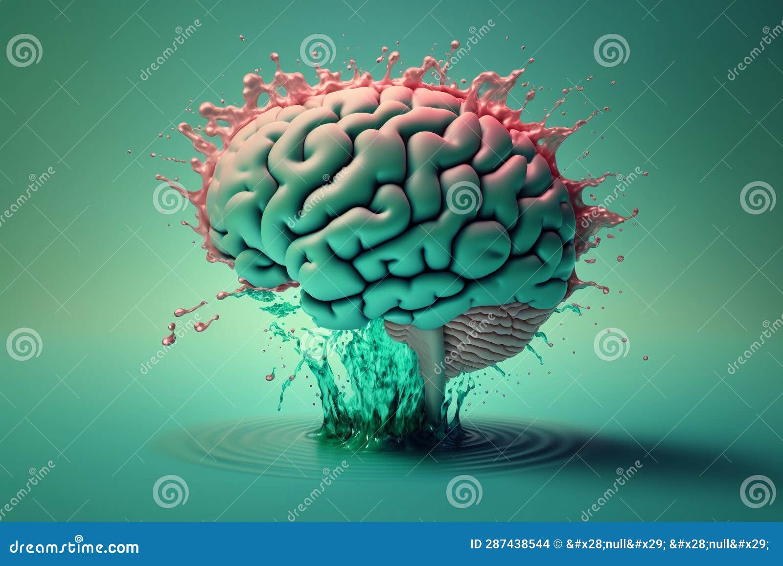 Fantasy Art Illustration of a Human Brain Exploding with Knowledge and ...
