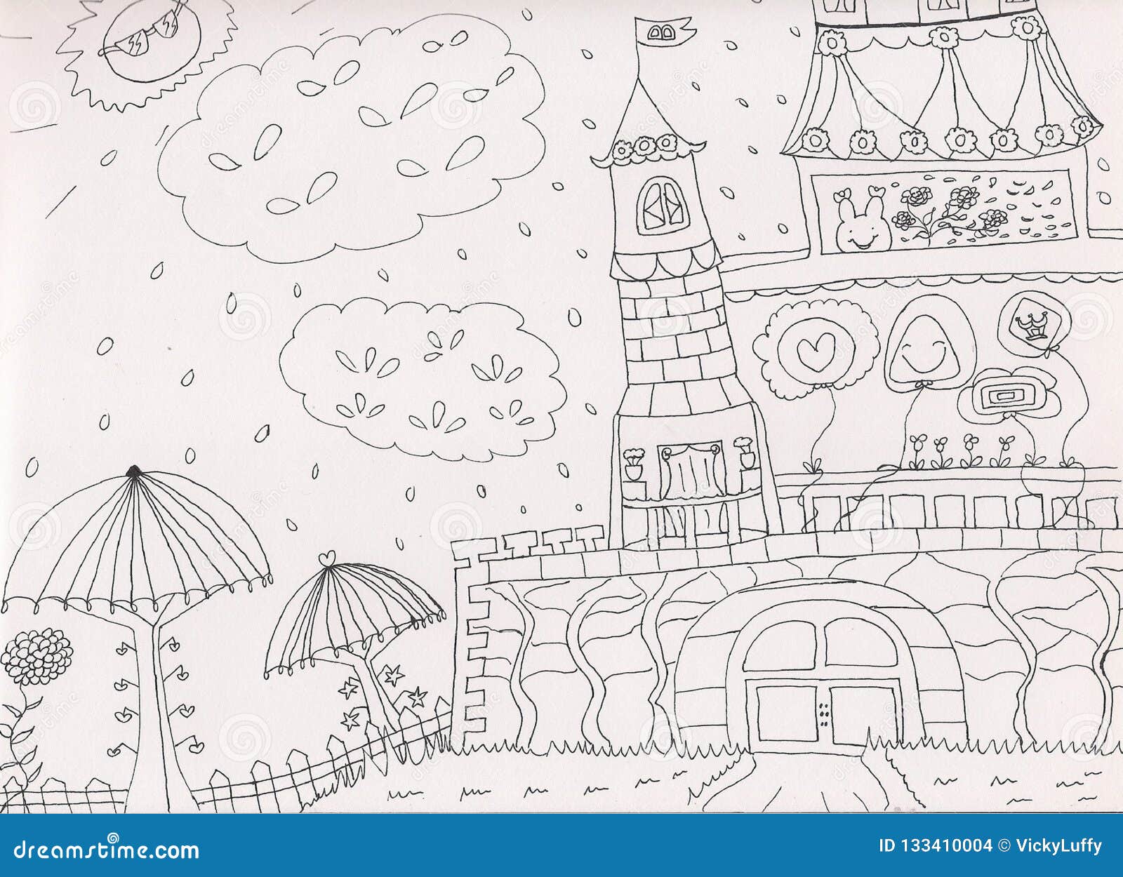 Sketch Of Castle Nut And On Blueprint Vector Illustration ...