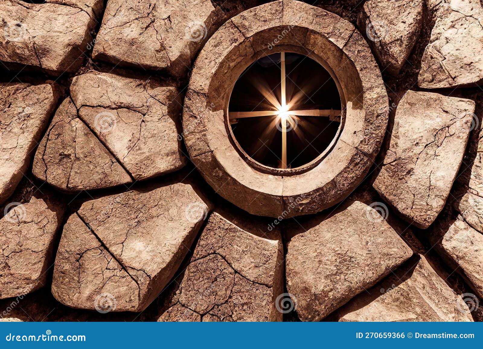 Fantasy Astral Window Portal To Other World with Star Burst in Dark ...