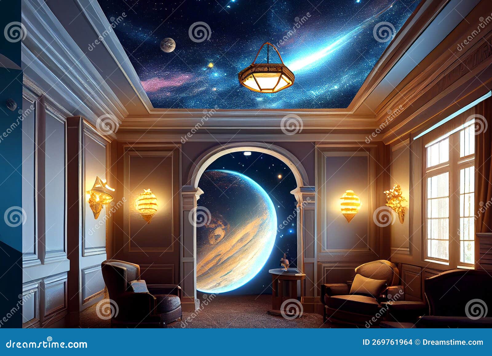 Fantasy Astronomer Room, Astronomer Kids Room Interior, Generative Ai ...