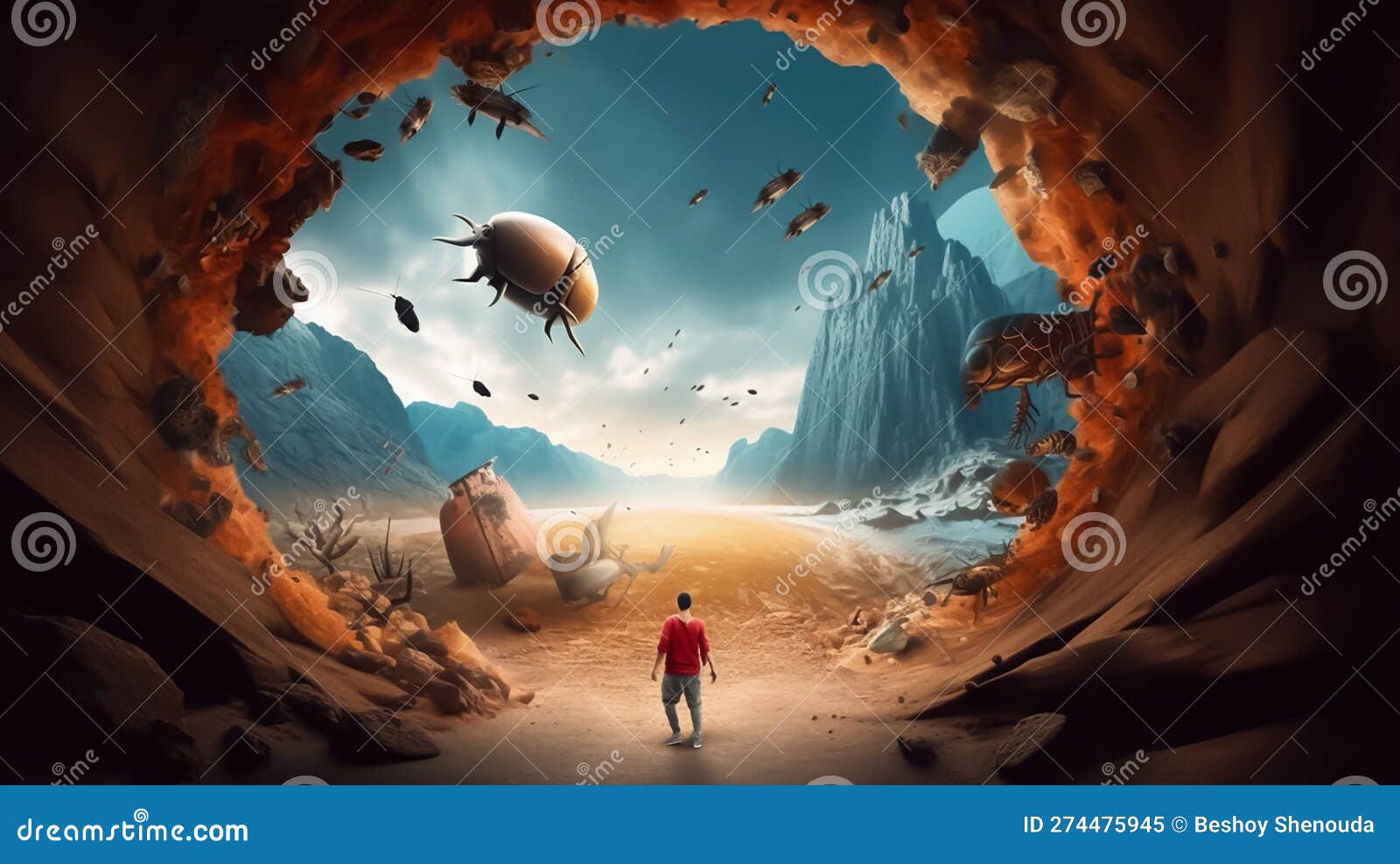 Fantasy Background of the Galaxy Rounded Hole the Time Loop Gate Stock ...
