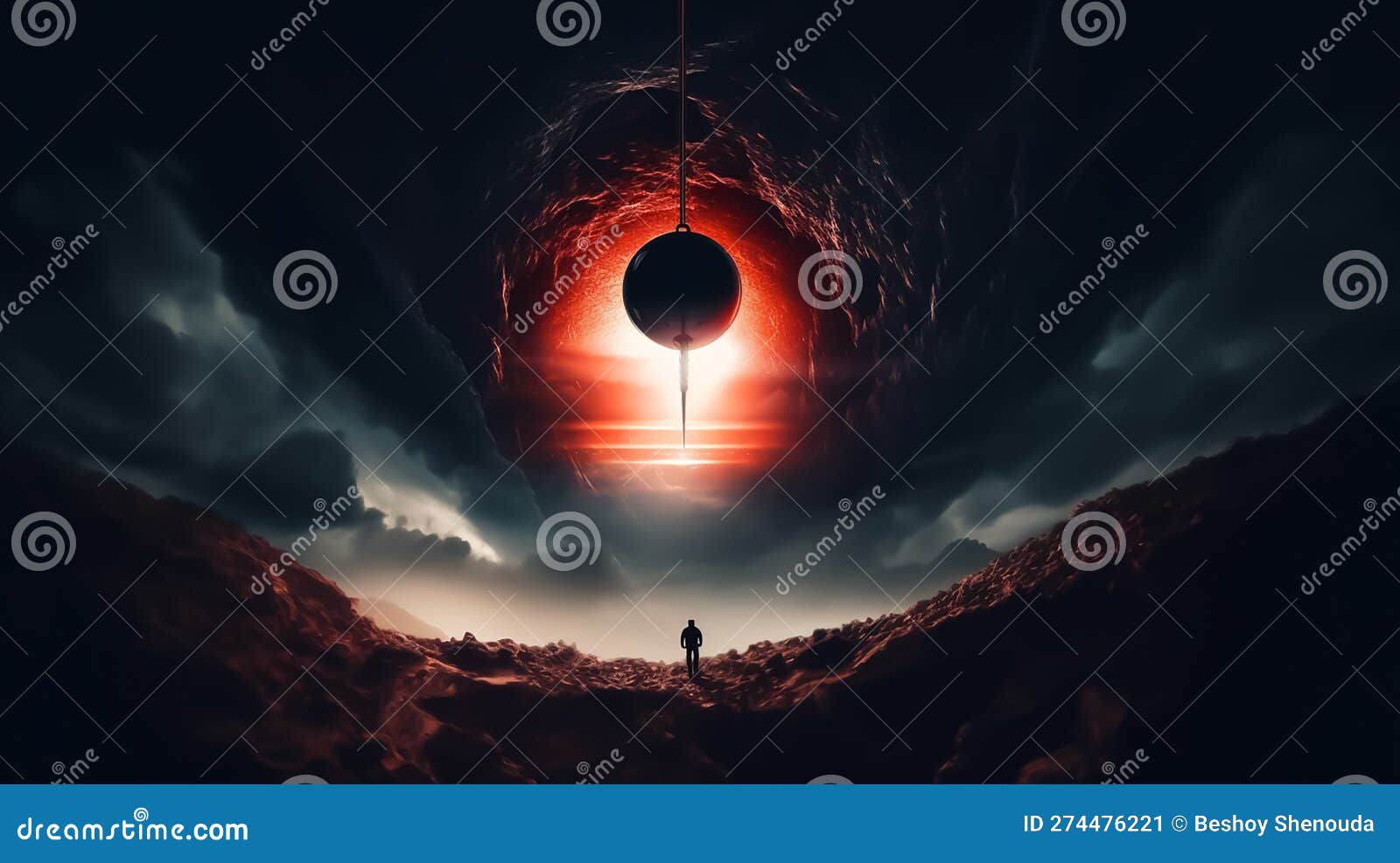 Fantasy Background of the Galaxy Rounded Hole the Time Loop Gate Stock ...