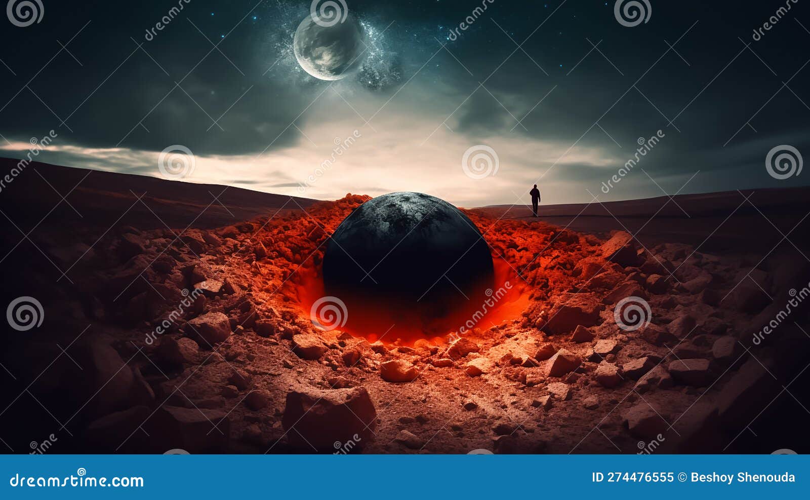 Fantasy Background of the Galaxy Rounded Hole the Time Loop Gate Stock ...